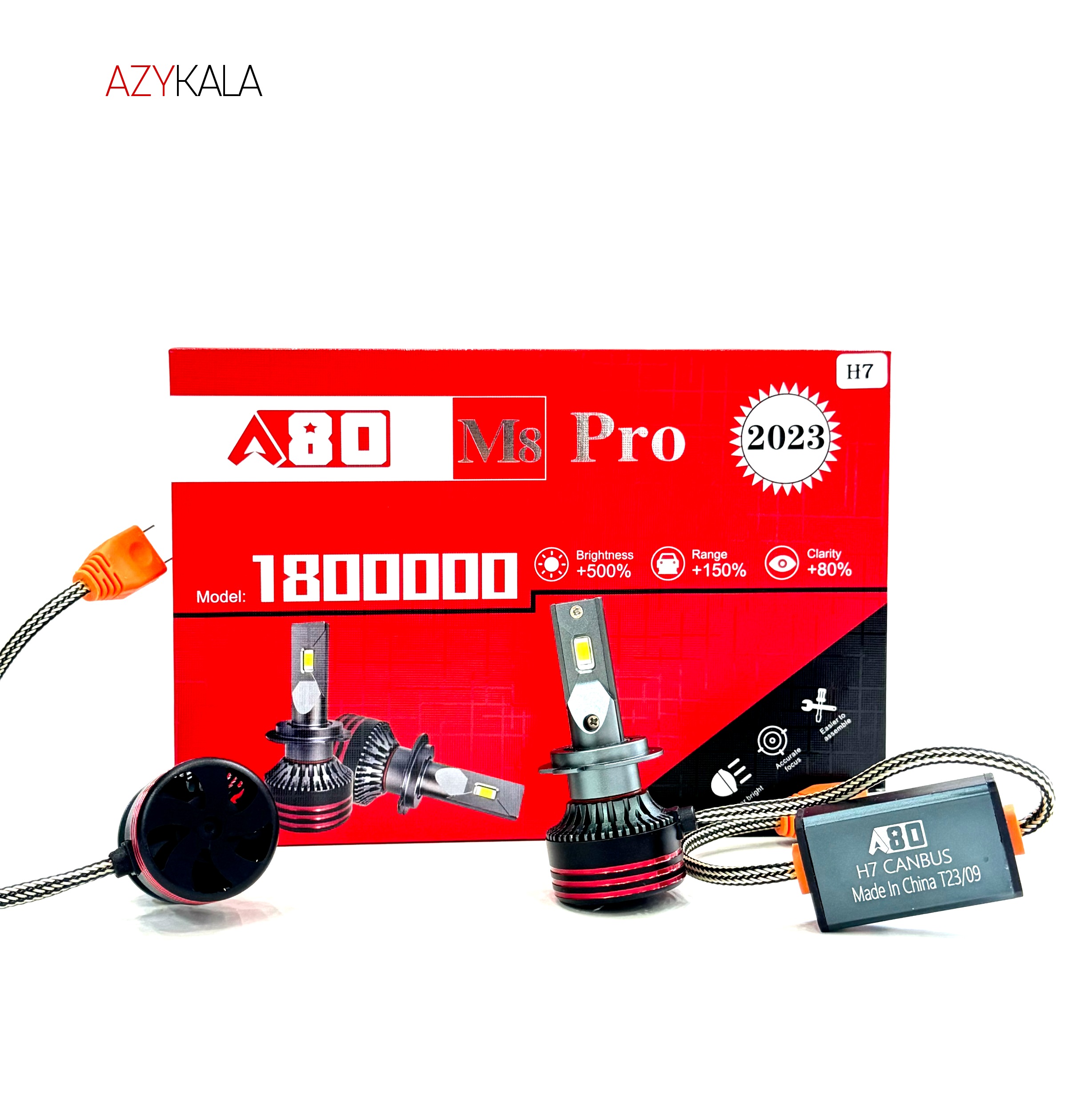 هدلایت M8 PRO A80 به شدت پر نور و با 2 سال گارانتی ⚡_آزی کالا